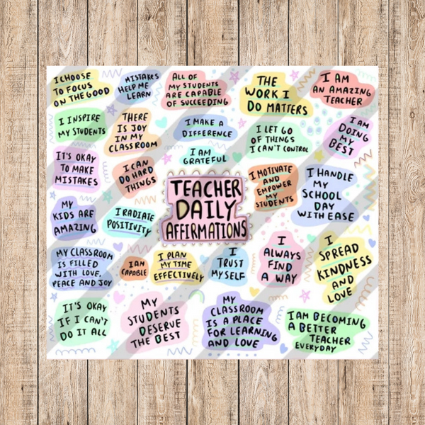 Teacher Daily Affirmations Tumbler | Giftr - Malaysia's Leading Online ...