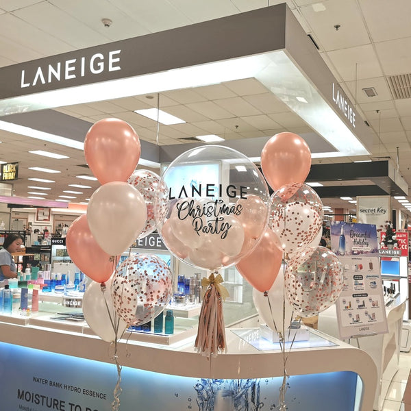Customised Bubble Balloon Set - Rose Gold (Johor Bahru Delivery Only ...