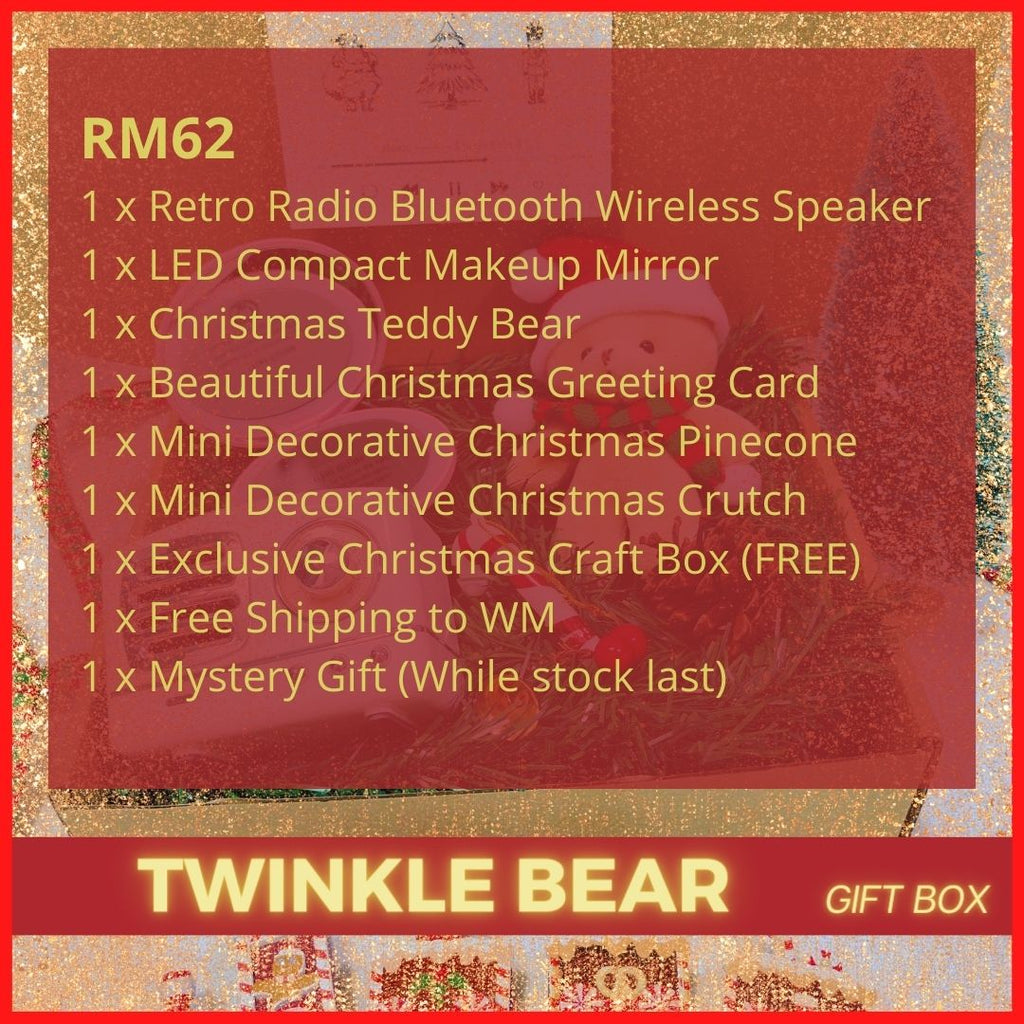 Christmas 2023 | Twinkle Bear Gift Box LED Compact Makeup Mirror / Ret ...