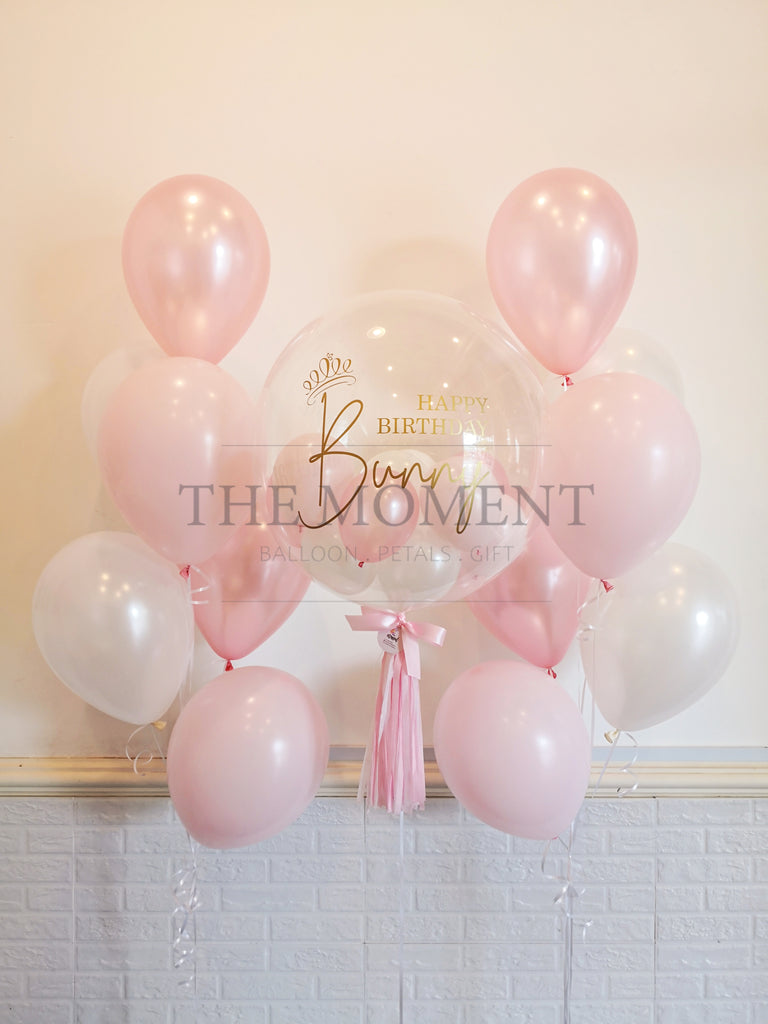 Signature Helium Bubble Balloon with two Helium Classic Balloon Bundle ...