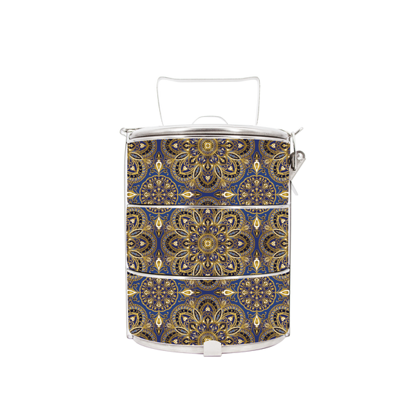 BDARI Tiffin Carrier - Purple Golden Flower (Nationwide Delivery ...