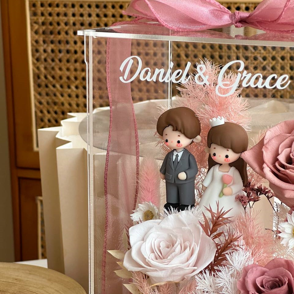 Kelly Preserved Flower Acrylic Box (Klang Valley Delivery) | Giftr ...