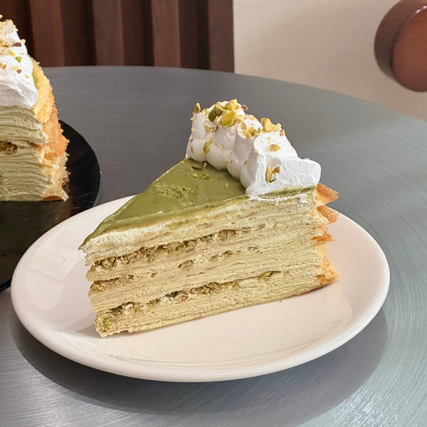 Pistachio Crunch Crepe Cake | Giftr - Malaysia's Leading Online Gift Shop