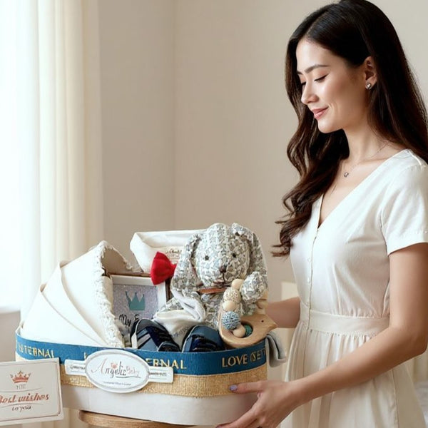 Angeliz Premium Baby Hamper Prince Crib 10pcs Set-Blue ( Nationwide De ...