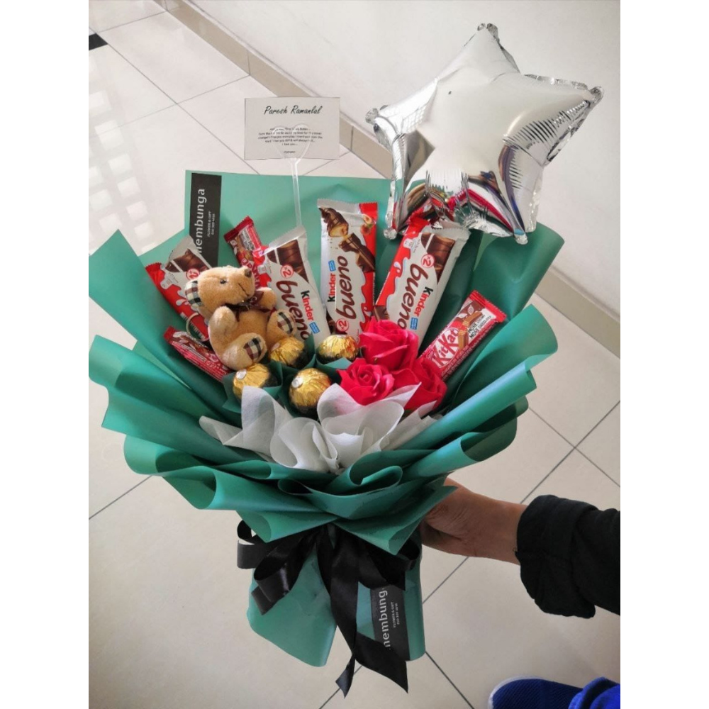 All Star Mix Chocolate Bouquet with Balloon (Klang Valley Delivery ...