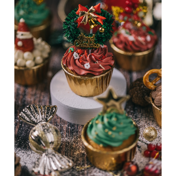 Christmas Strawberry Tree Cake + Xmas Snack Box / Cupcakes Set | (Klan ...