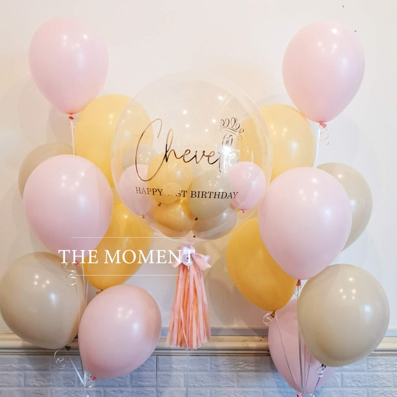 Signature Helium Bubble Balloon with two Helium Classic Balloon Bundle ...