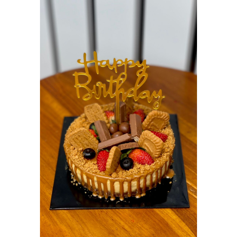 Baked Lotus Biscoff Cheesecake with Assorted Topping (Kuantan Delivery ...