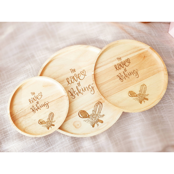 Personalized Wooden Plate Set (Nationwide Delivery) | Giftr - Malaysia ...