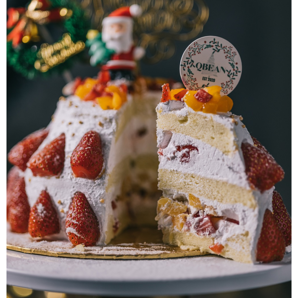 Christmas Strawberry Tree Cake + Xmas Snack Box / Cupcakes Set | (Klan ...