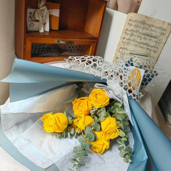 Zenobia Fresh Yellow Rose Flower Bouquet (Klang Valley Delivery ...