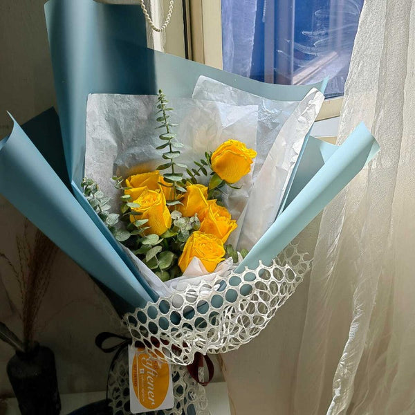 Zenobia Fresh Yellow Rose Flower Bouquet (Klang Valley Delivery ...