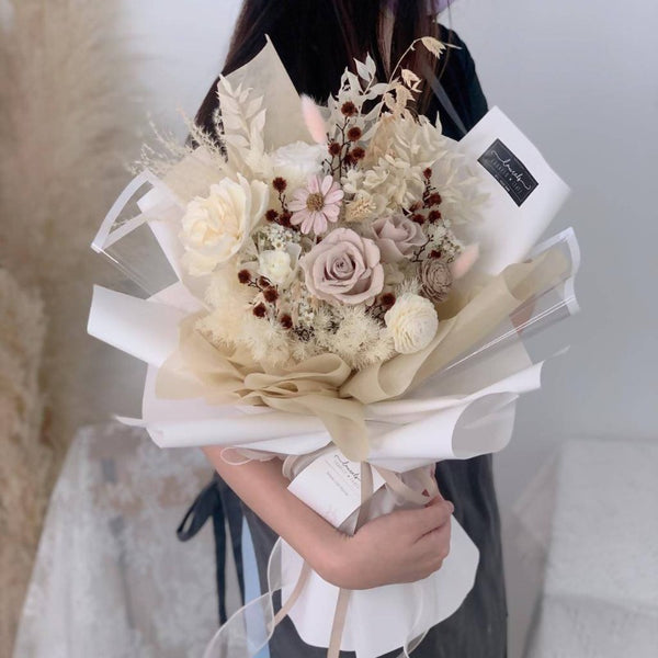 Ximena Preserved Rose Flower Bouquet (Johor Bahru Delivery) | Giftr ...