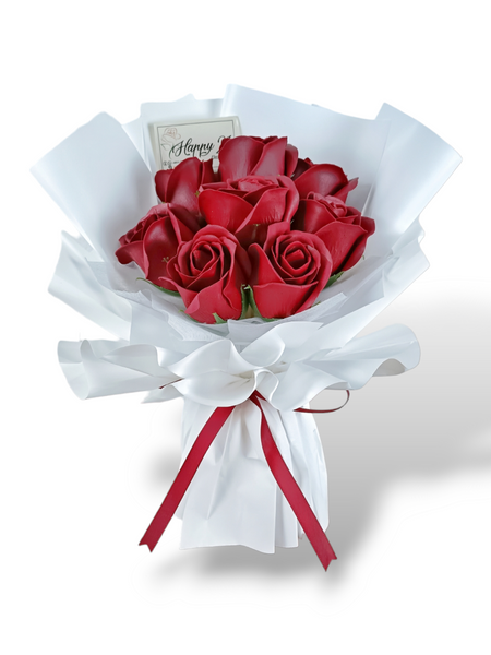 Maroon Soap Roses Bouquet Artificial Flower (Klang Valley Delivery ...