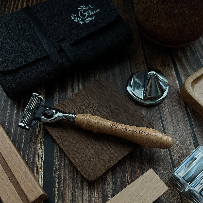 Personalised Wood Razor set (Nationwide Delivery) | Giftr - Malaysia's ...