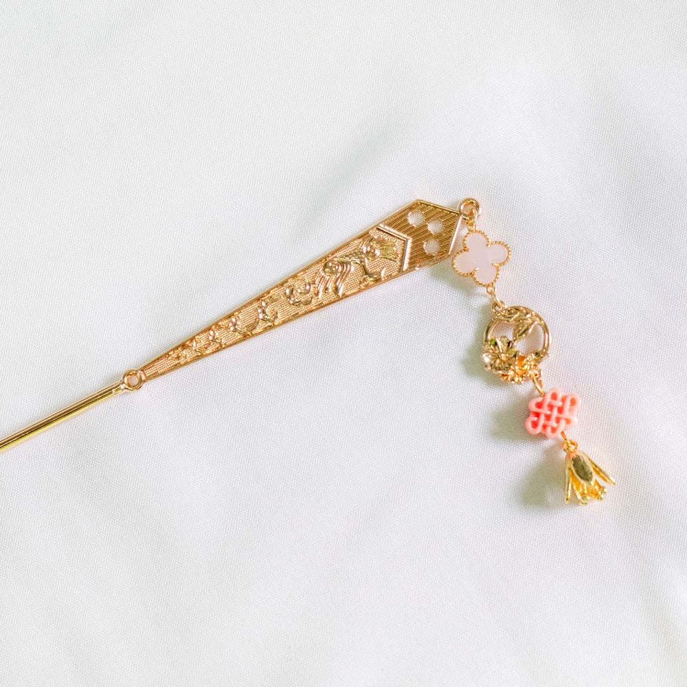 Oriental Clover Chinese Knot Flower Hair Pin (Nationwide Delivery ...