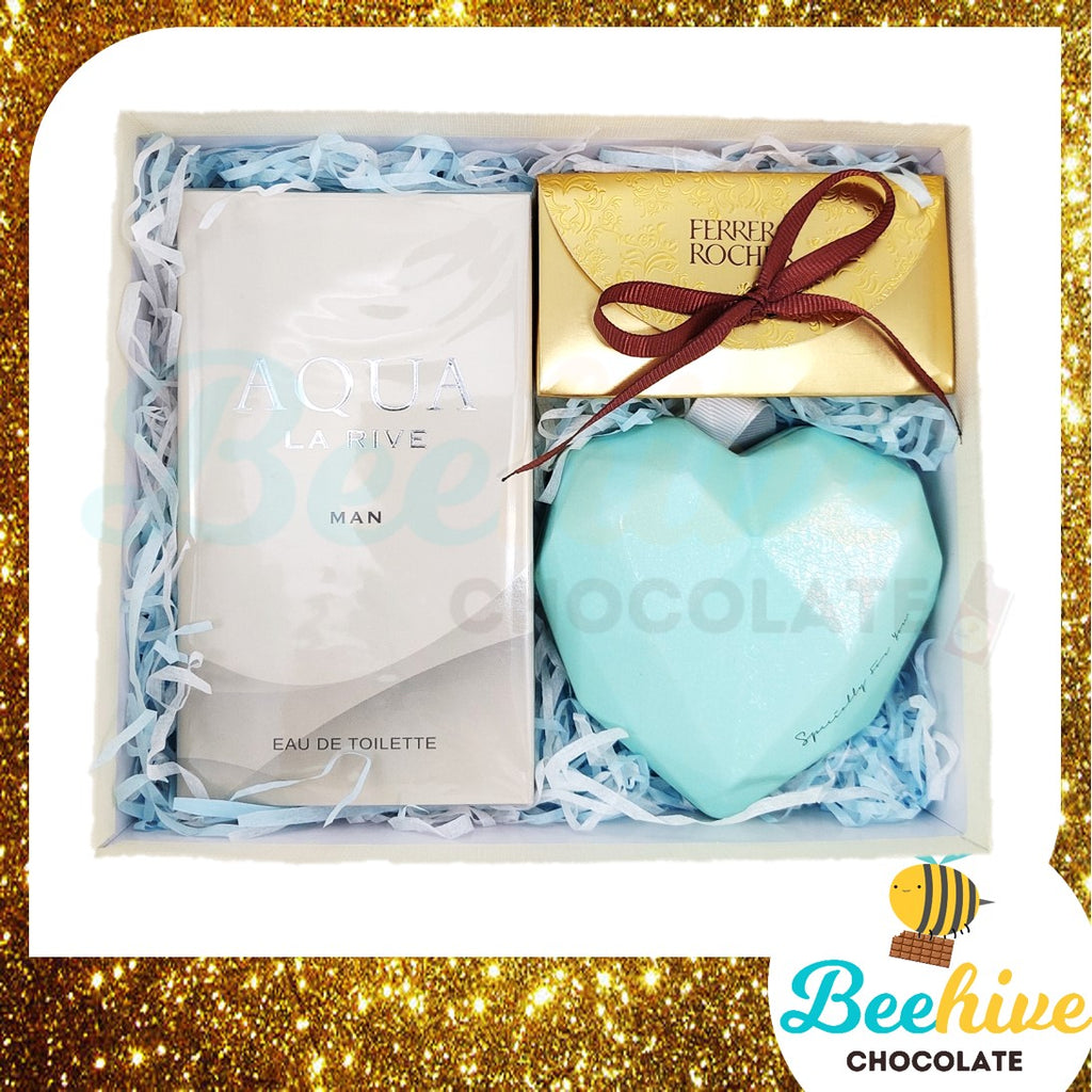 Beehive Heart Shape Diamond Tin with Chocolate Perfume Surprise Gift B ...