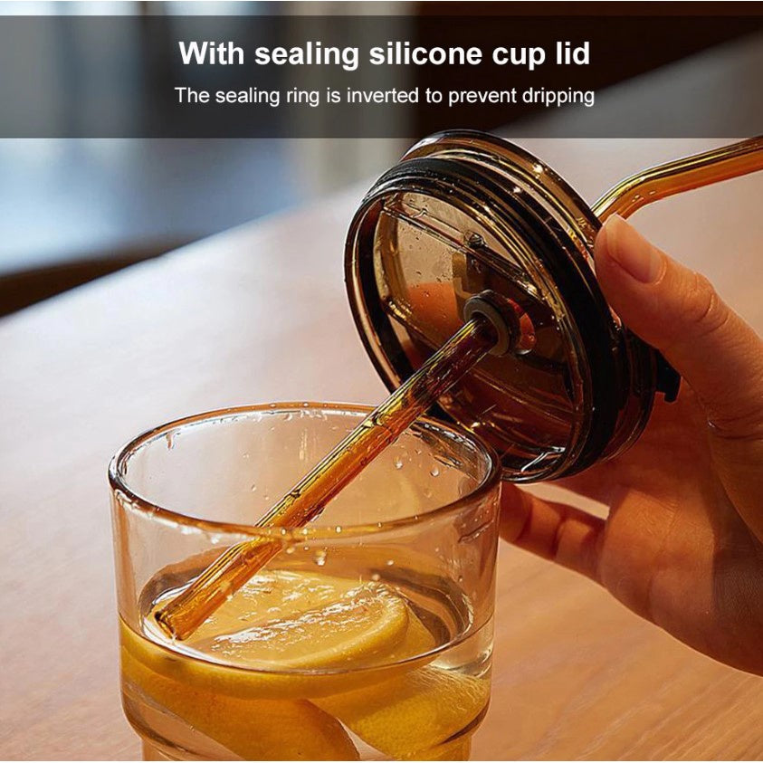 Personalised Reusable Coffee Tea Glass Cup Mug With Straw, English Bre ...