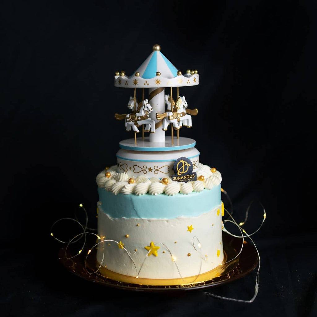Carousel Design Cake (Blue) | Giftr - Malaysia's Leading Online Gift Shop