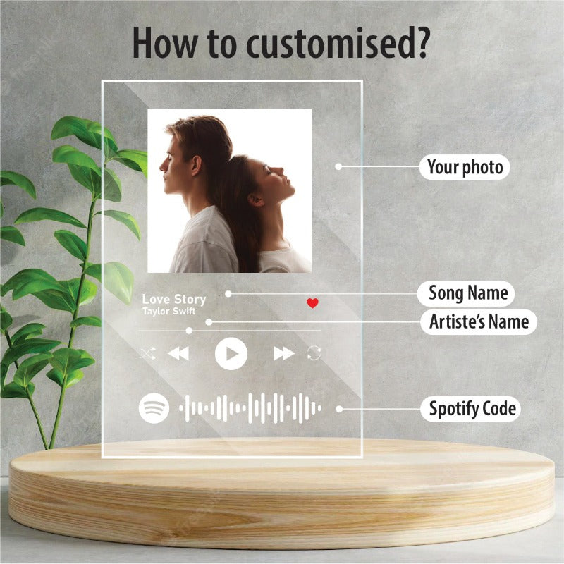 Customised Spotify Acrylic Plaque (Nationwide Delivery) | Giftr ...