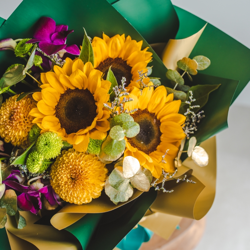 Cecile - Sunflower & Ping Pong Bouquet | Klang Valley Delivery | Giftr ...
