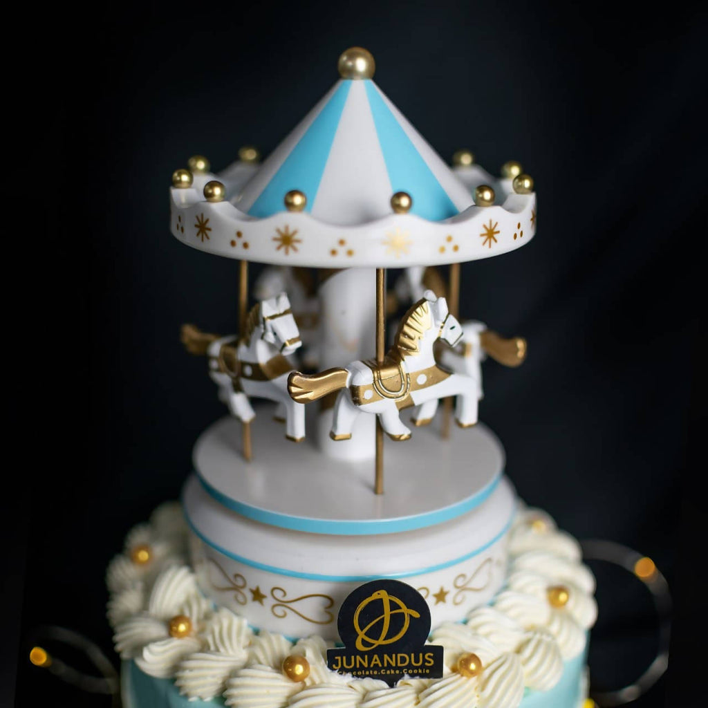 Carousel Design Cake (Blue) | Giftr - Malaysia's Leading Online Gift Shop