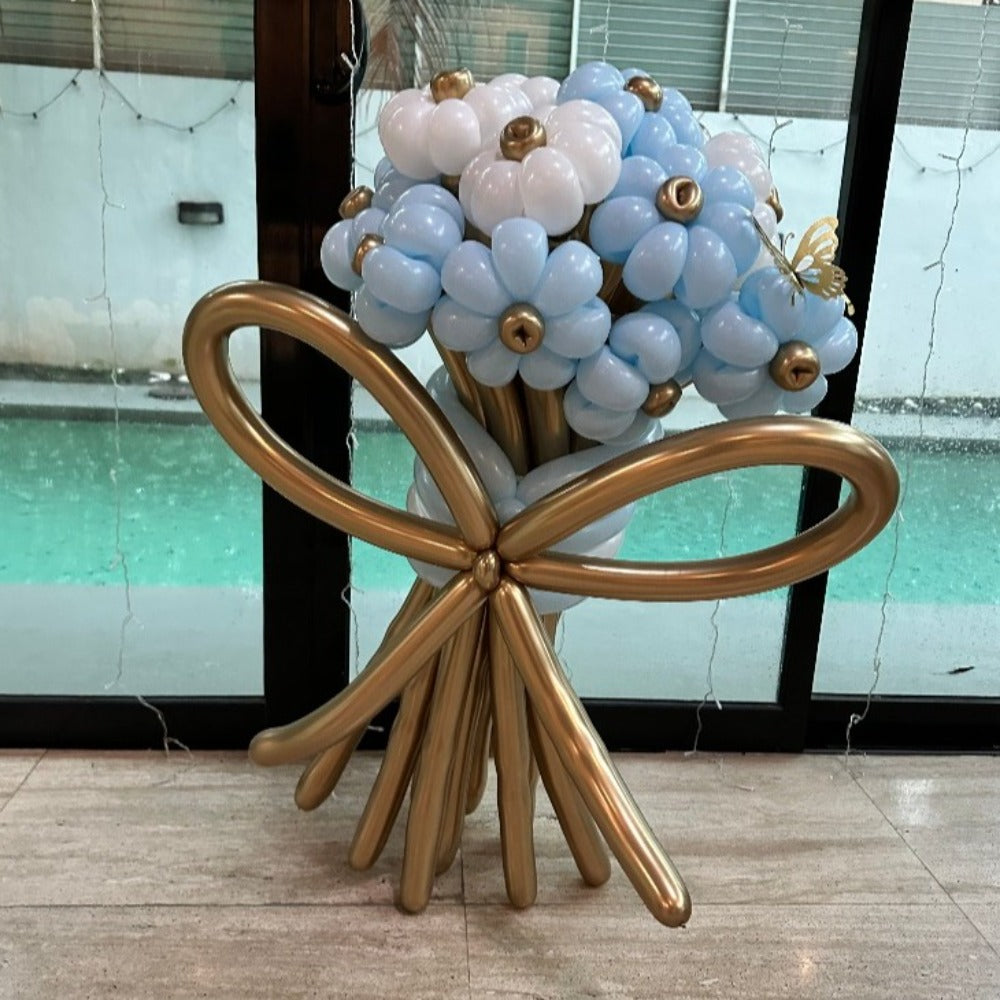 Balloon Flower Bouquet | Wathet Blue FaFa | Pink Gradient FaFa (Klang ...