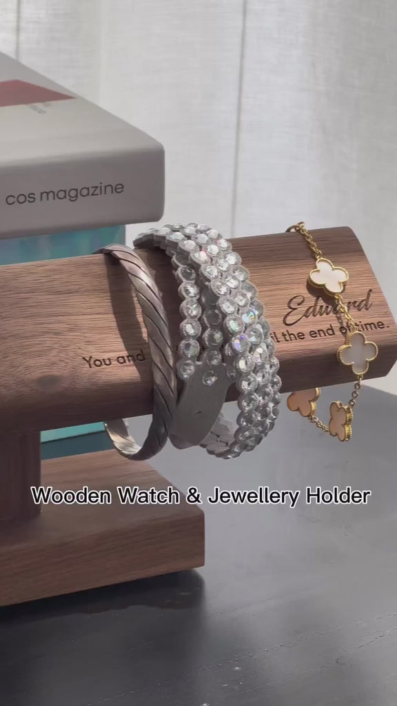 Customised Wooden Watch Holder · Jewellery Holder | Walnut Wood (Natio ...