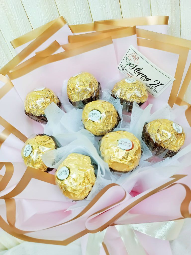 Pink Ferrero Rocher Bouquet (Klang Valley Delivery) | Giftr - Malaysia ...
