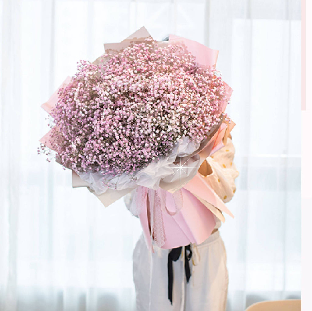 Valentine's Day 2021 Giant Pink Baby Breath Bouquet | Giftr - Malaysia's Leading Online Gift Shop