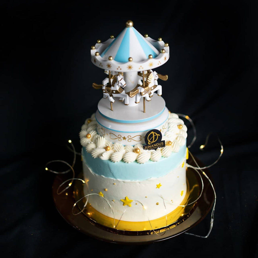 Carousel Design Cake (Blue) | Giftr - Malaysia's Leading Online Gift Shop