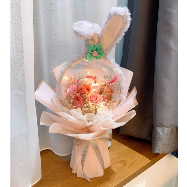 Acrylic Bobo Stella Lou Soap Flower Bouquet (West Malaysia Delivery On ...